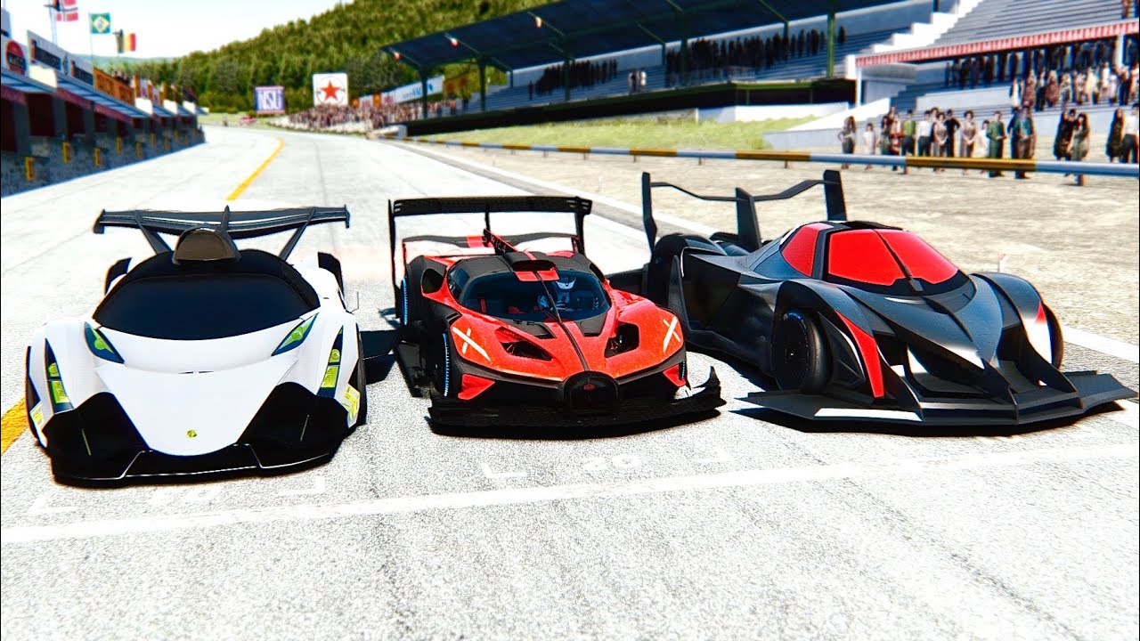 Bugatti Bolide GTR Concept vs Devel Sixteen GTR-S vs Devel Sixteen GTR ...