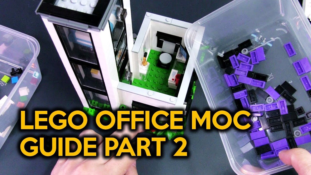 Building a LEGO Office MOC from Start to Finish Part 2 - Details - YouTube