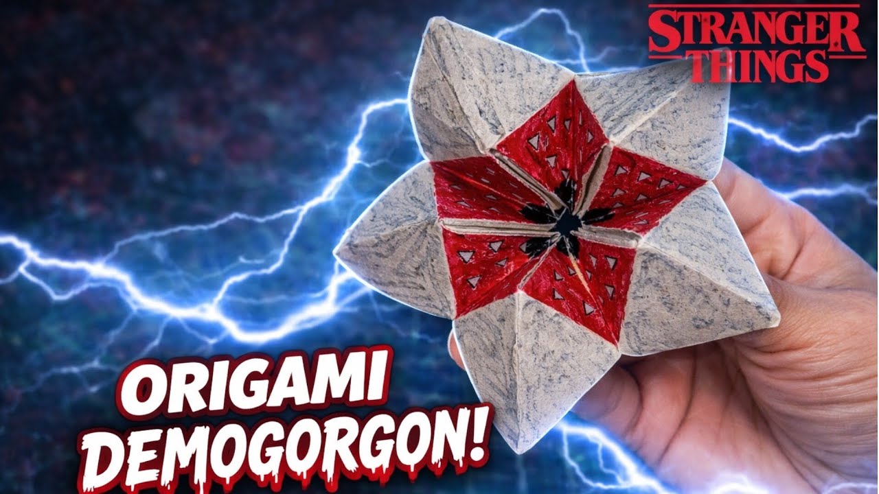Stranger Things Demogorgon Origami Tutorial 👹 | Easy Paper Craft - YouTube