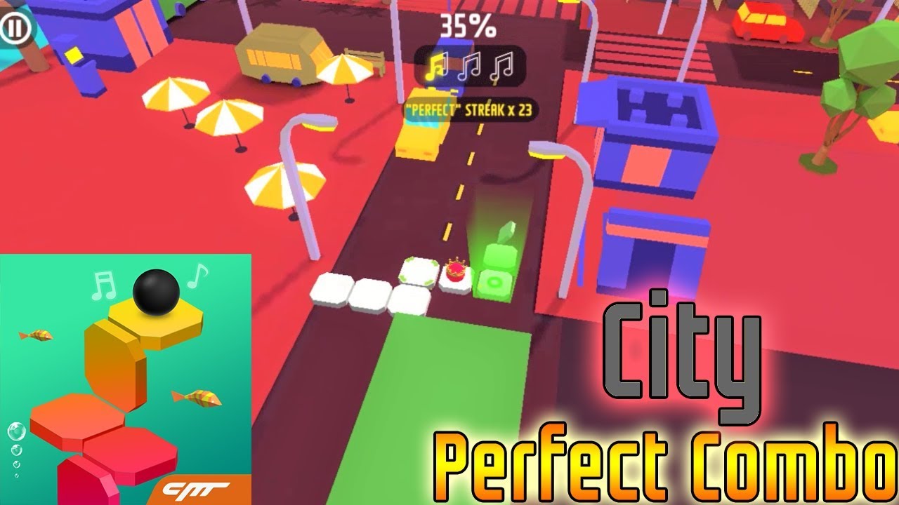 Dancing Ball World - City: Full Perfect Streak - YouTube