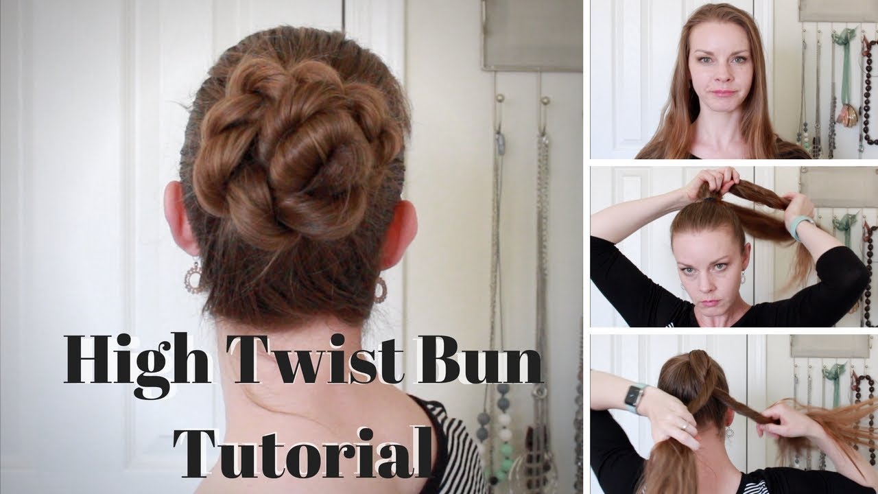 High Twist Bun Tutorial | Medium to Long Hair - YouTube
