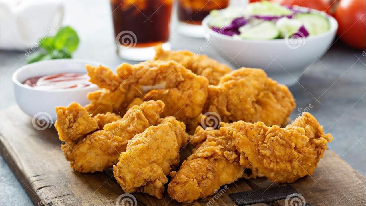 KFC Chicken Recipe | Crunchy Chicken pieces | Chicken fillets - YouTube