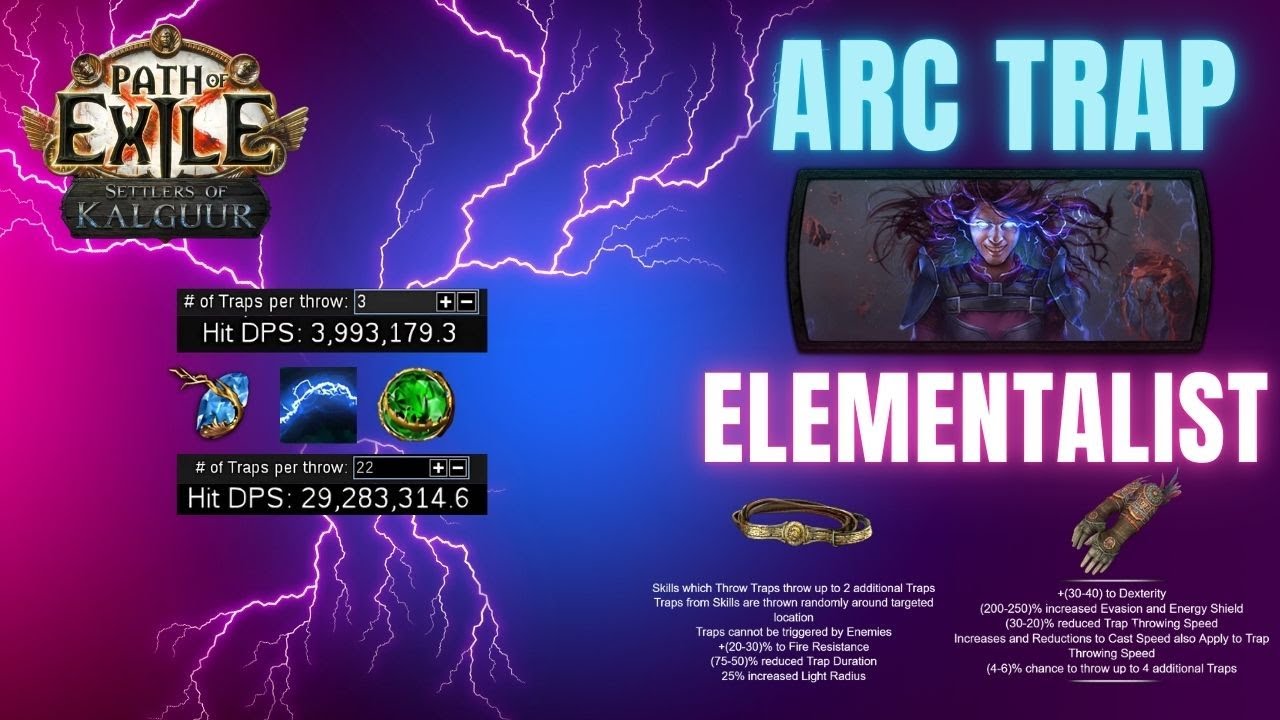 [PoE 3.25] An Oldie But Goodie - Sunblast Arc Trap Elementalist - YouTube