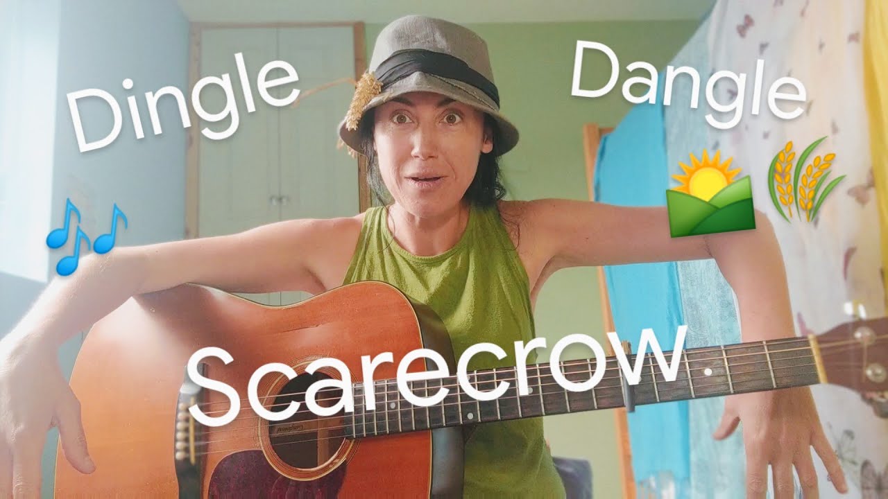 Dingle Dangle Scarecrow nursey rhyme song with Becky Bops! Music and ...