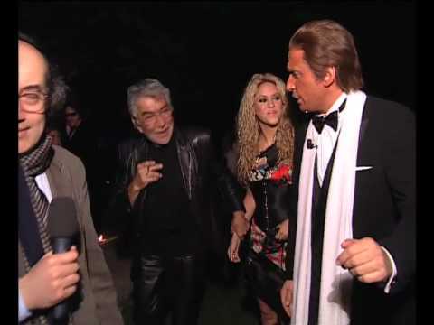 Striscia la notizia backstage: Valentino con Shakira e Roberto Cavalli (Dario Ballantini backstage)