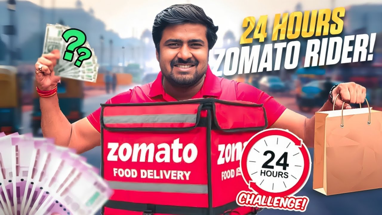 Working 24 HOURS as a ZOMATO RIDER | KADAM OP VLOGS - YouTube