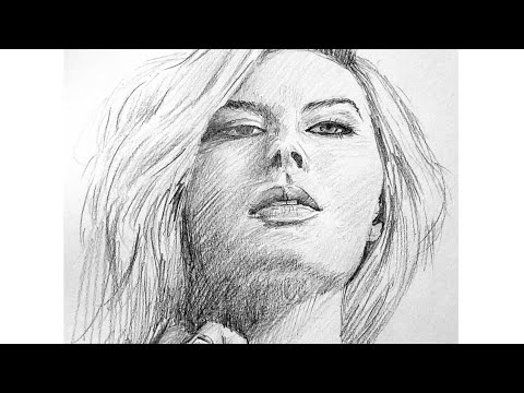 Easy pencil portrait drawing - YouTube