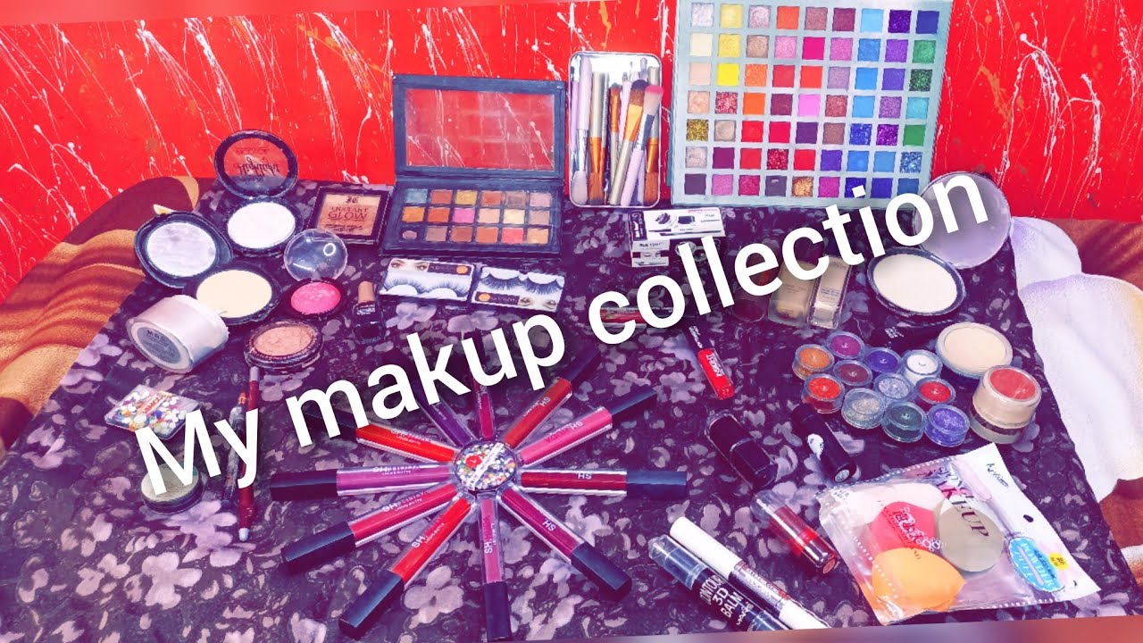 my makup collection || mere makup kit m kya kya h || my makup kit - YouTube