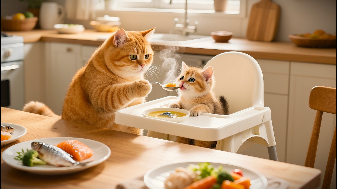 Mama Cat Catches Fish by the River, Heads Home to Cook Fish for Her ...