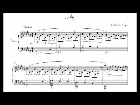 'July' Piano Sheet Video - YouTube