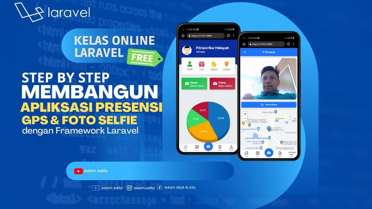 LIVE CODING - MEMBANGUN APLIKASI PRESENSI BERBASIS GPS DAN FOTO SELFIE DENGAN FRAMEWORK LARAVEL ...