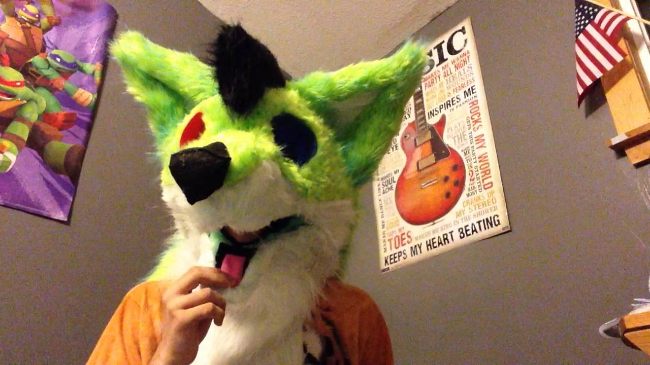 Mr.W00fl35 (woofles) fursuit complete - YouTube