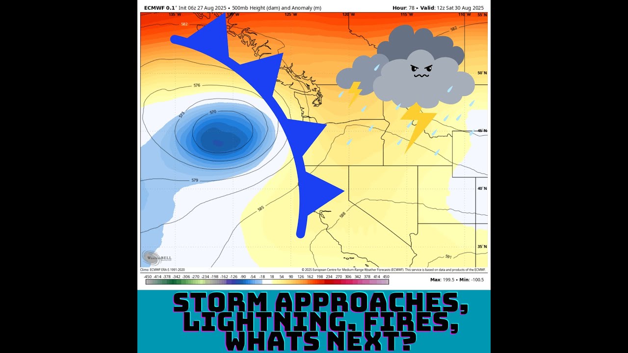Storm Approaches, Lightning, Fires impact the PNW! - YouTube