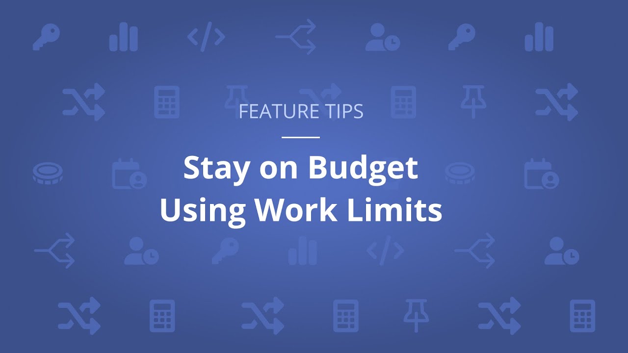 Feature Tip #12: Stay on Budget with Work Limits - YouTube