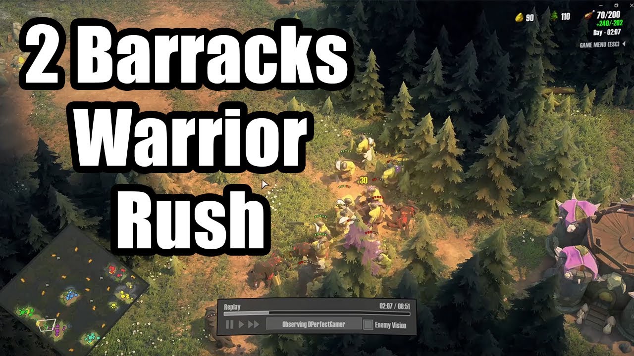 A 2v4 Game Showing How To Rush With 2 Barracks: The Scouring (Demo) pvp ...