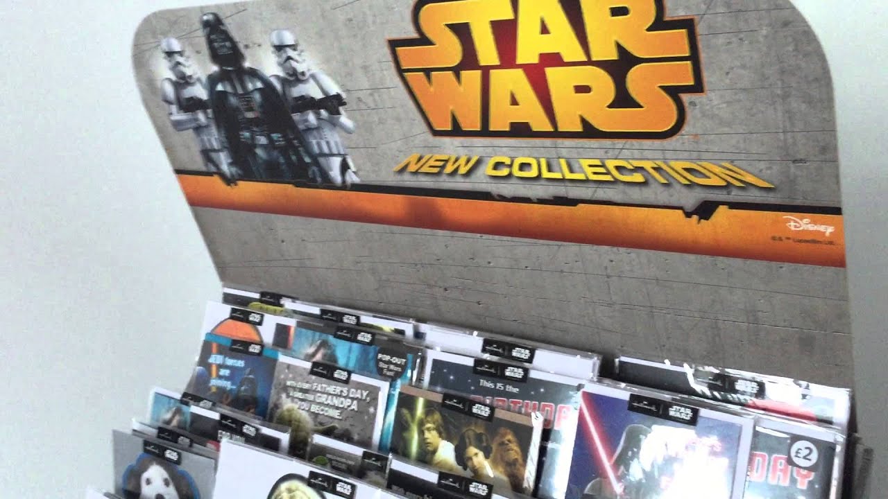 STAR WARS - CARD SHOP DISPLAY STAND & HALLMARK UK COLLECTION - YouTube