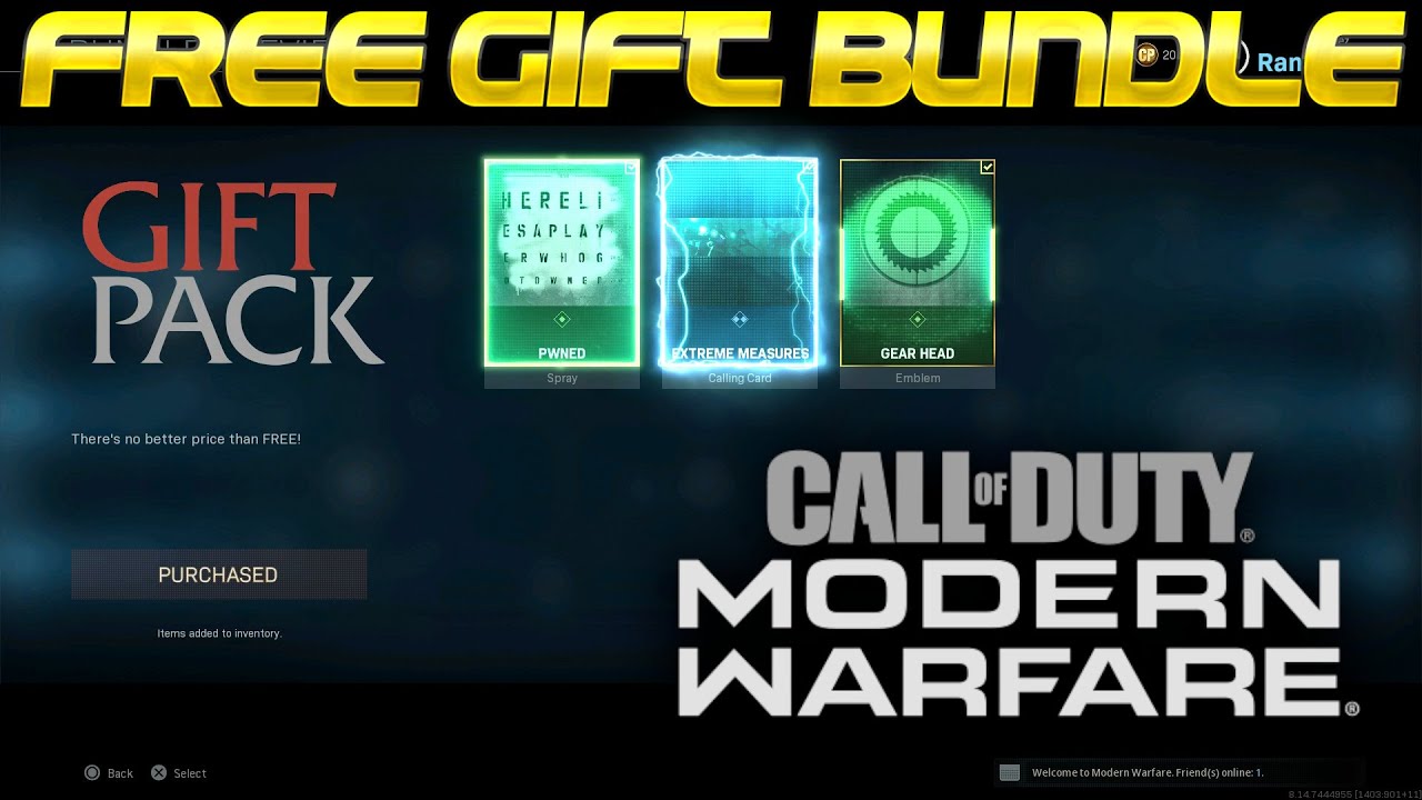 Modern Warfare - FREE GIFT BUNDLES ARE BACK! - YouTube