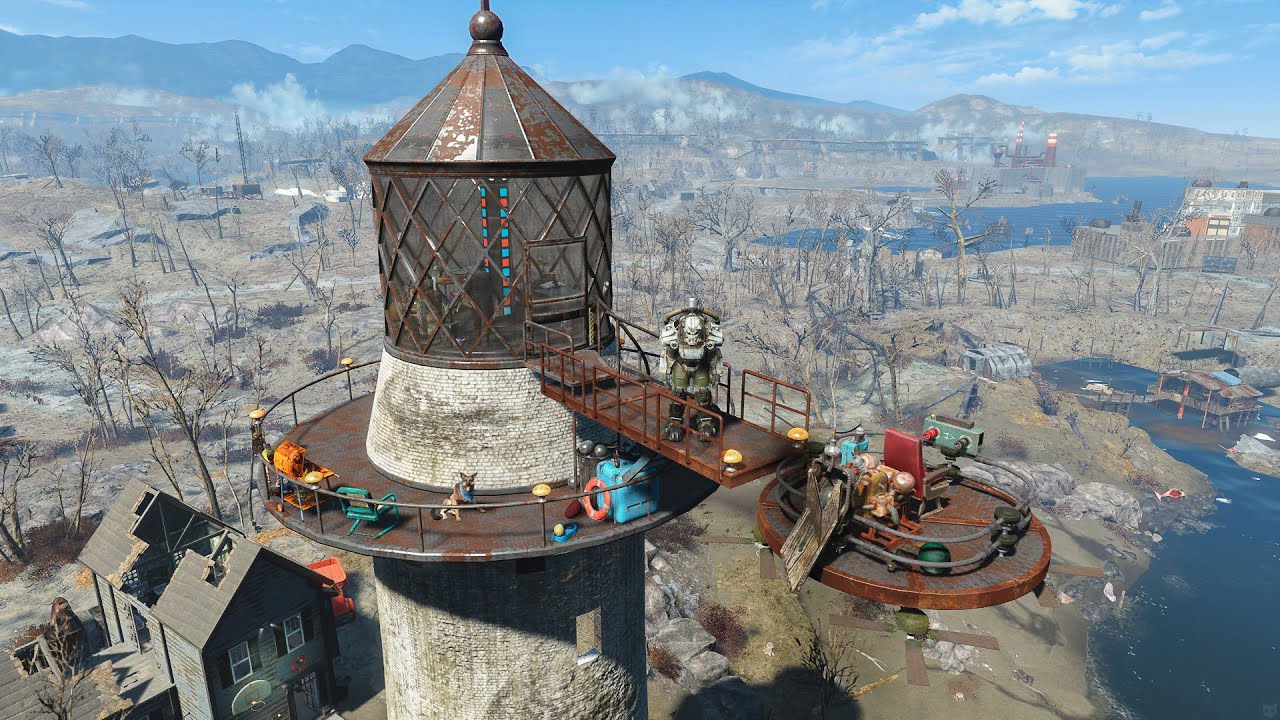 Fallout 4 - KINGSPORT LIGHTHOUSE - Player Home build tour - NO MODS ...