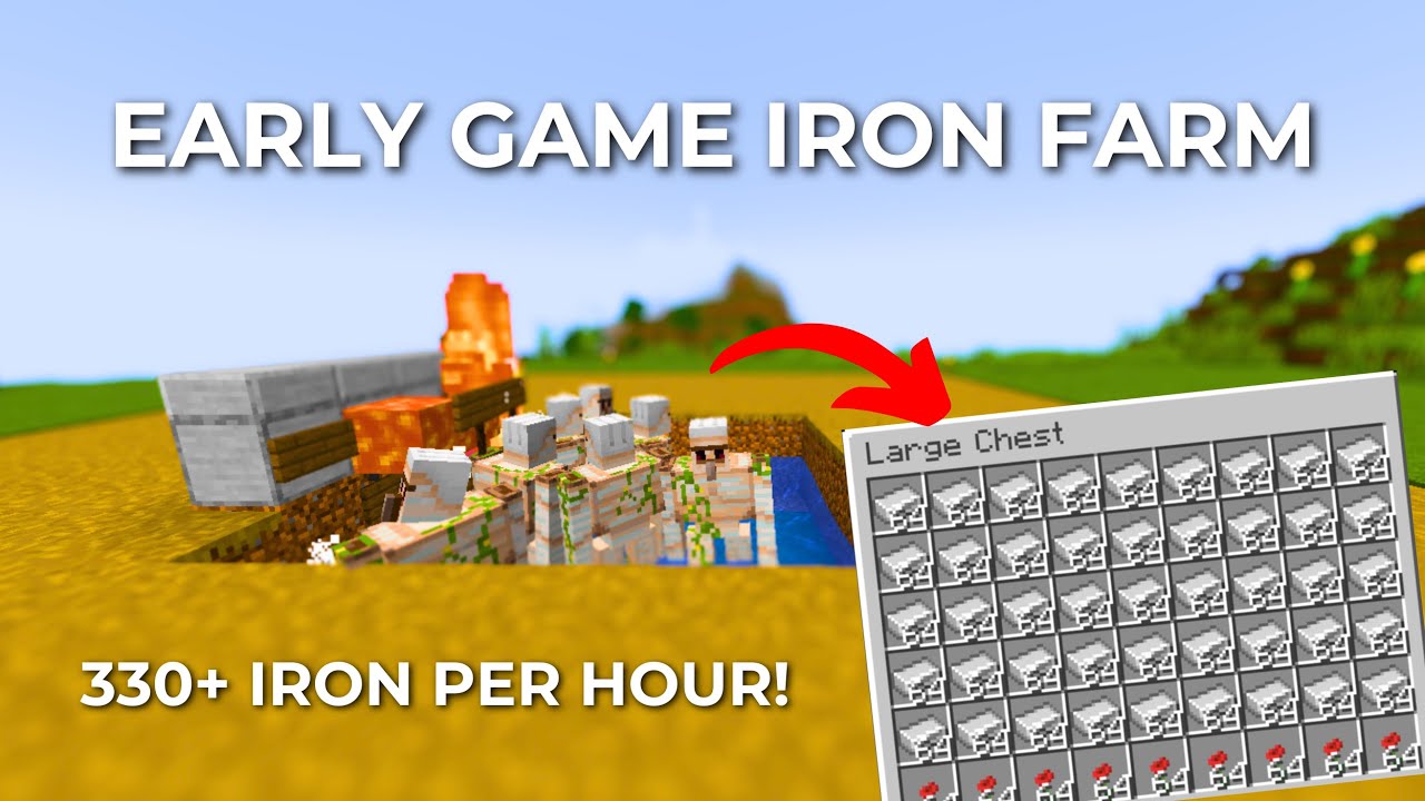 Minecraft The Easiest Iron Farm | Minecraft Java 1.21+ - YouTube