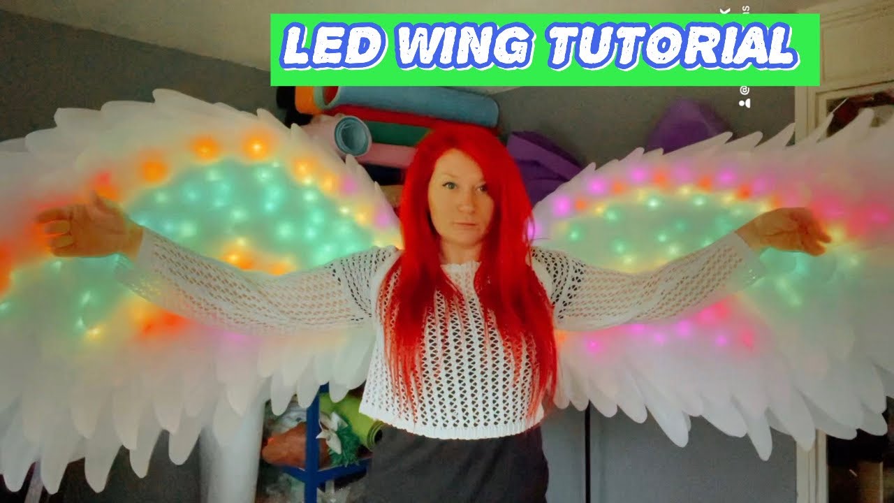 LED Angel Wing Tutorial 🤩🪽 How to make Handmade Angel wings 🪽 - YouTube