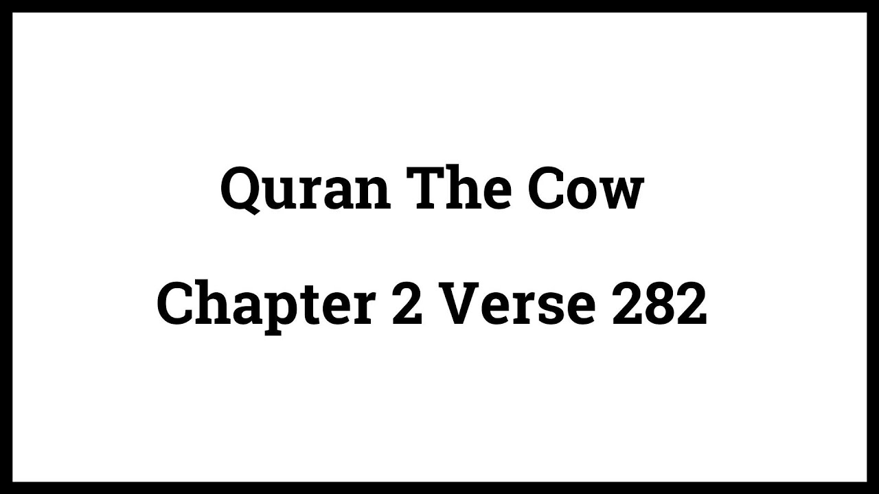 Quran The Cow 2 282 YouTube quran-the-cow-2-282-youtube