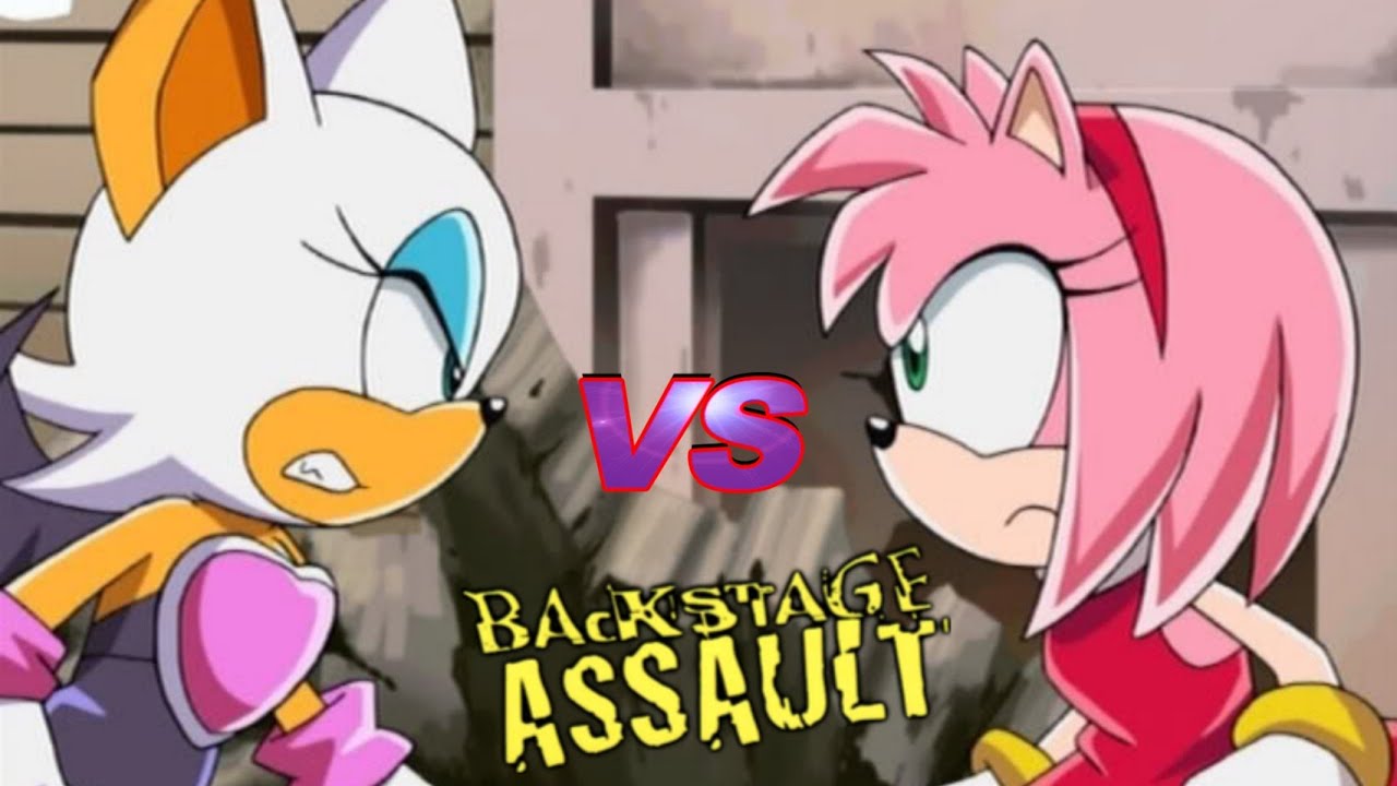 Amy Rose vs. Rouge the Bat in a Parking Lot Brawl - YouTube