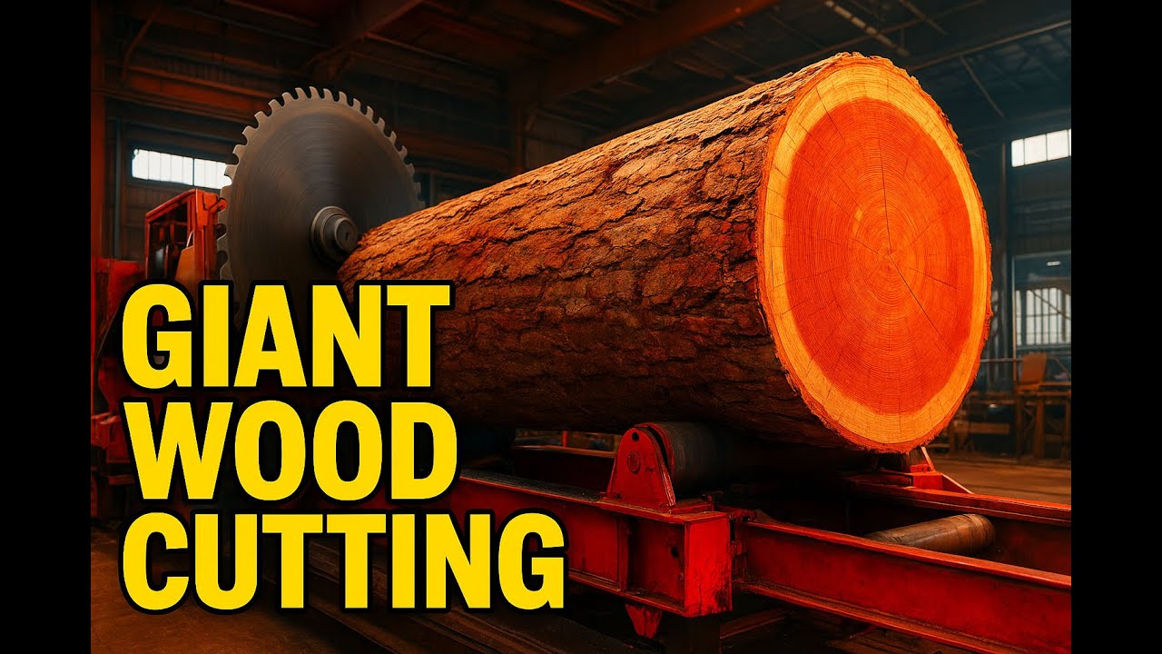 Giant Log Cutting Process with Huge Saw – Amazing Woodworking at ...