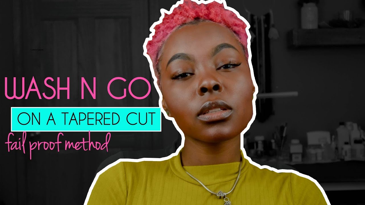 Type 4 hair wash-n-go/Styling a tapered cut - YouTube