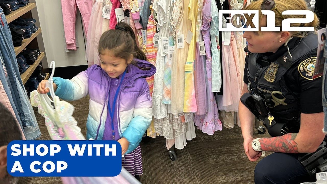 Portland Police Bureau hosts annual 'Shop with a Cop' event - YouTube