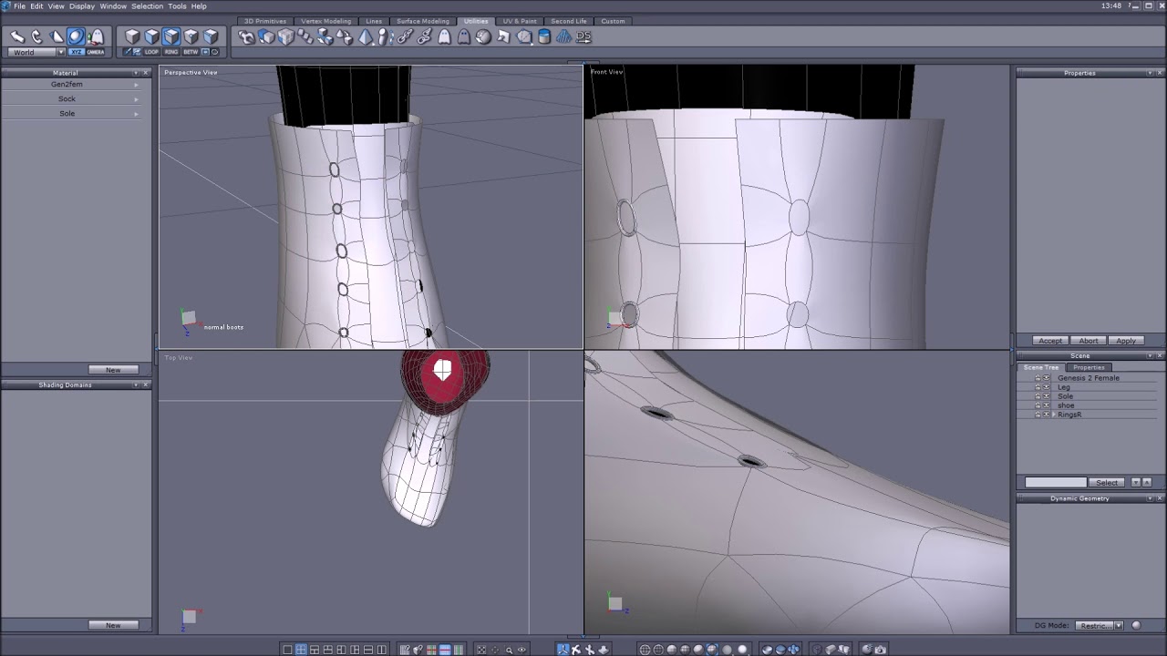 3D boot modelling - YouTube