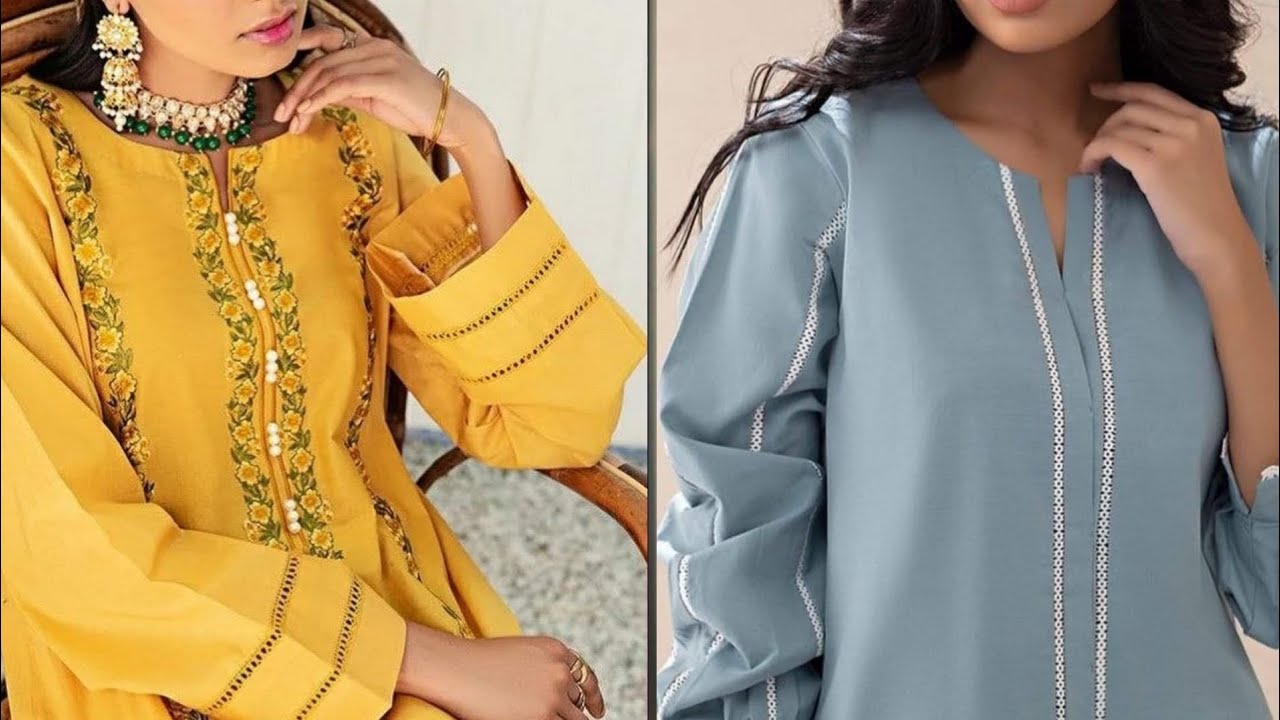 23+ Very Stylish V Neck Designs 2024 For Kameez / Galay ke Design ...