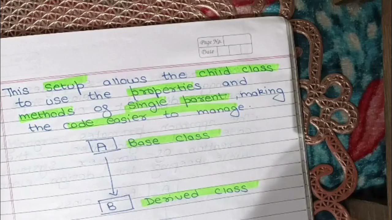 SINGLE INHERITANCE | INHERITANCE| PART 2 |OBJECT ORIENTED PROGRAMMING USING C++| EASY ...