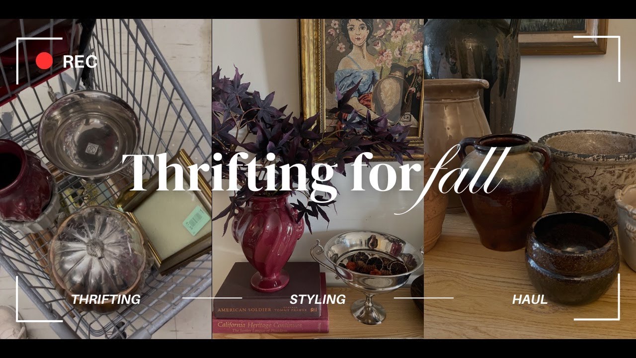 Amazing finds!🏺 Thrifting decor for fall 🍁| Thrift with me for 2 days ...