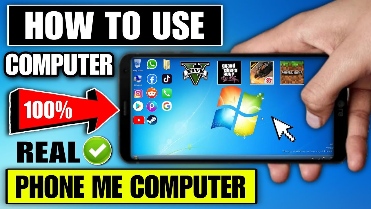 mobile me computer kaise chalaye | mobile ko computer kaise banaye ...