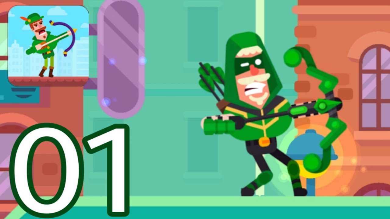 Bowmasters Gameplay Walkthrough Part - 01 Robin the Quickshooter (iOS ...