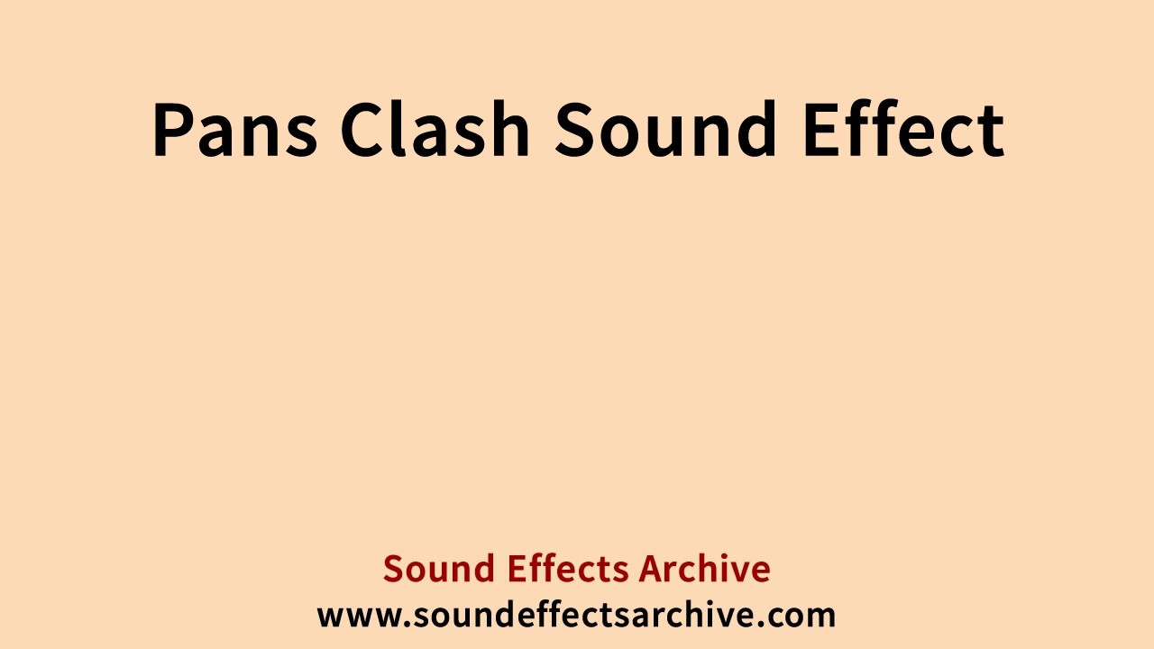 Pans Clash Sound Effect - Royalty Free - YouTube