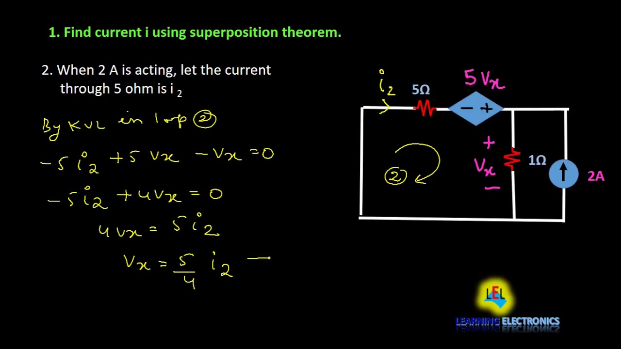 Superposition Theorem For Dependent Sources Dc Circuits Solved