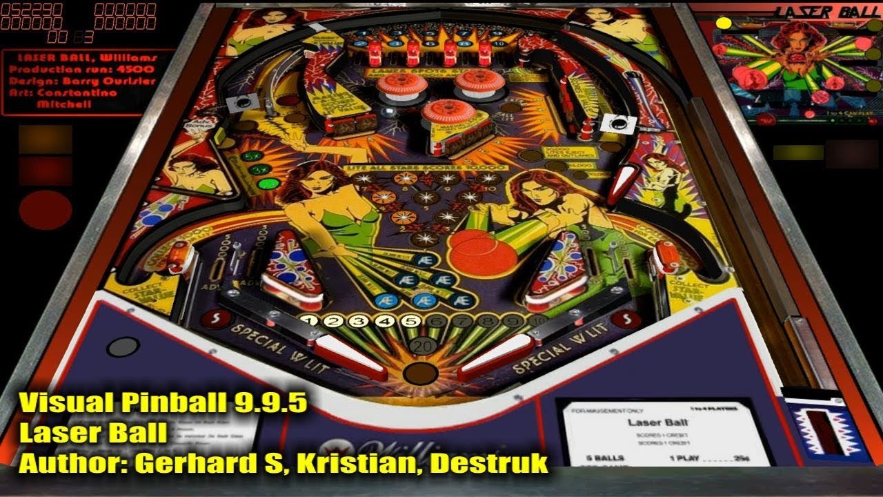 VISUAL PINBALL 9.9.5 - LASER BALL - YouTube