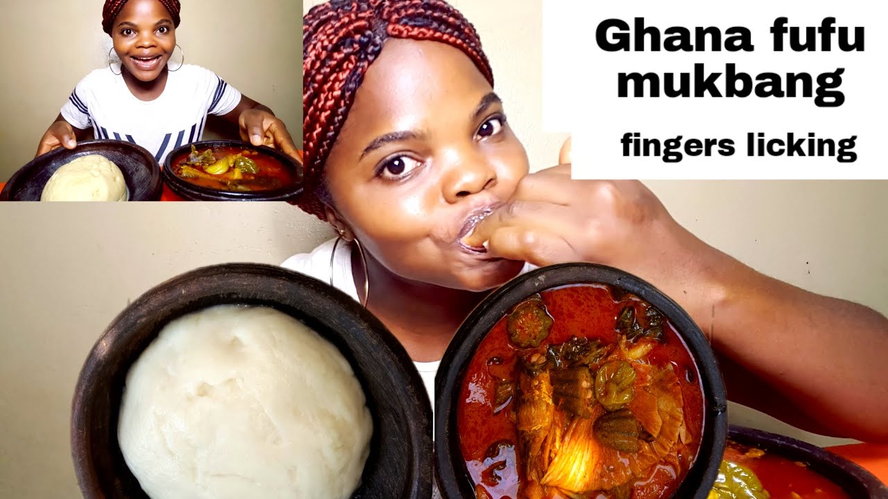 FUFU MUKBANG|NIGERIAN AFRICAN FOOD MUKBANG|.TASTY PALMNUT SOUP AND ...