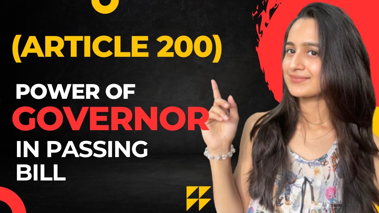 Role of GOVERNOR in passing bill | Article 200 - YouTube