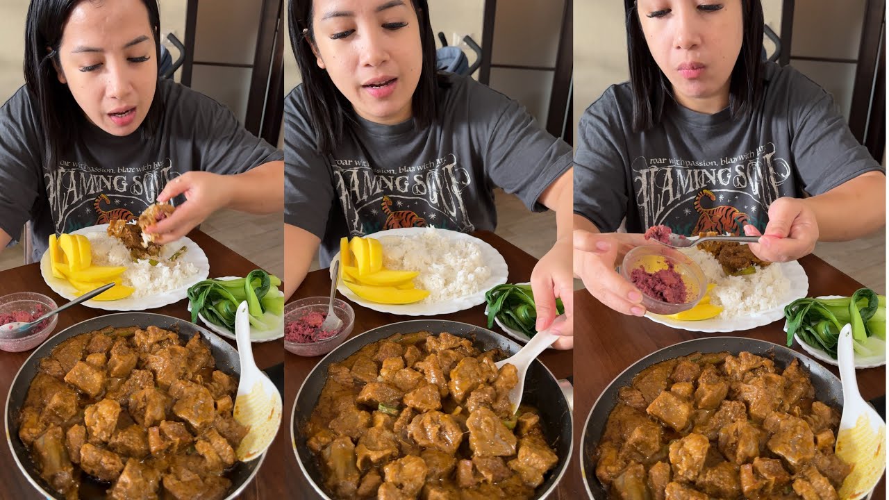Kare Kareng Baka with Mangga na may Bagoong Alamang - YouTube