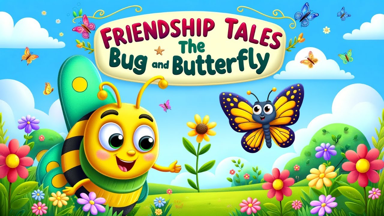Friendship Tales: The Bug and Butterfly | Colorful Kids' Rhyme ...