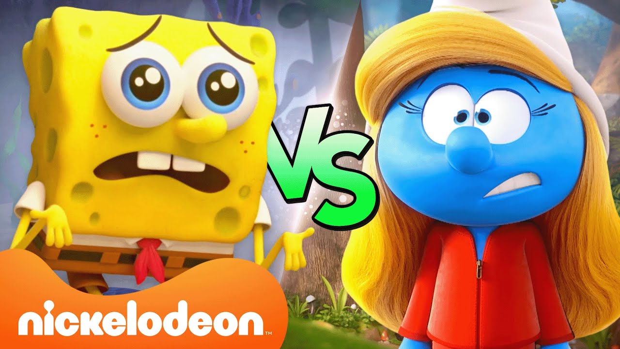 SpongeBob vs Smurfs: Quem Se Perde Mais? 🧭 | Nickelodeon em Português ...
