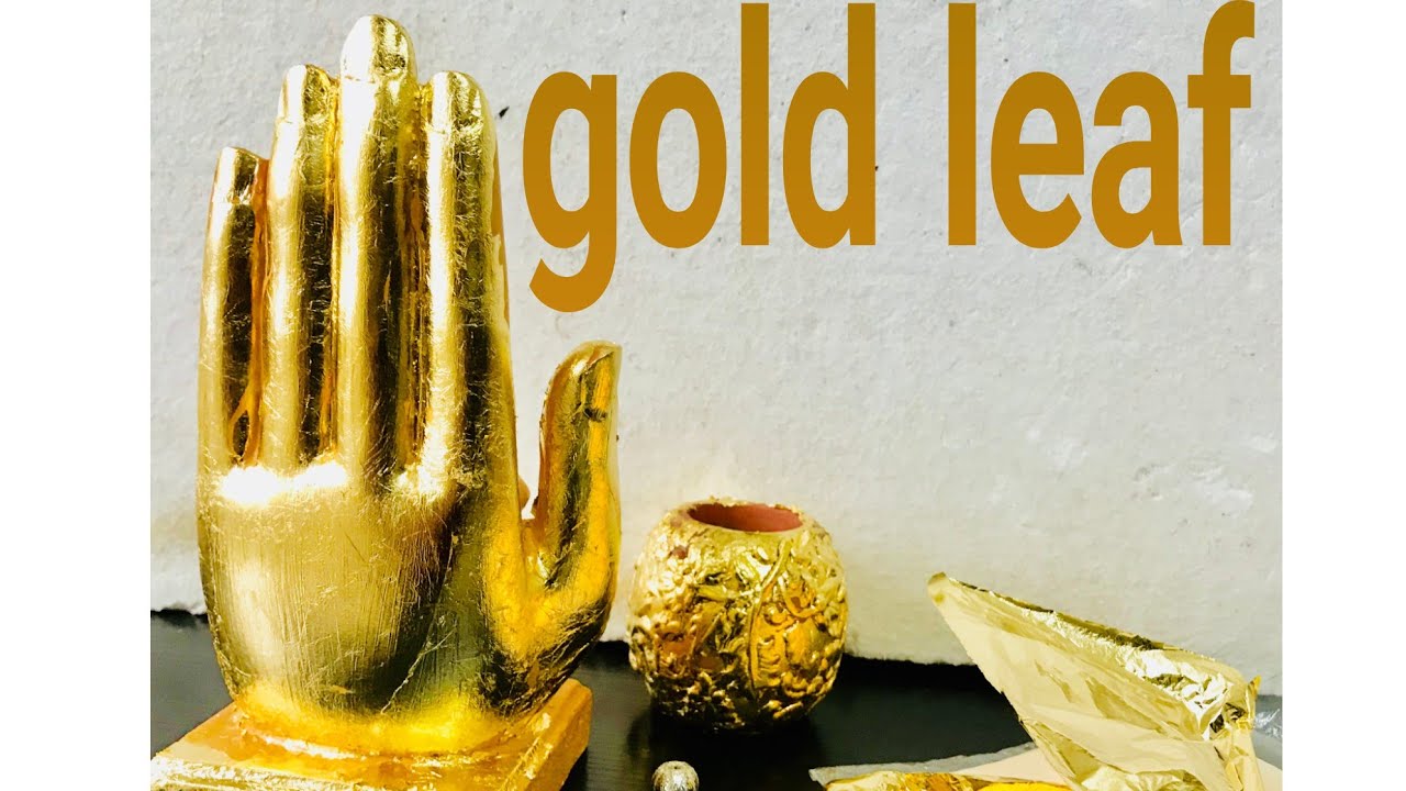 How to use Gold leaf/Gold leaf painting - YouTube