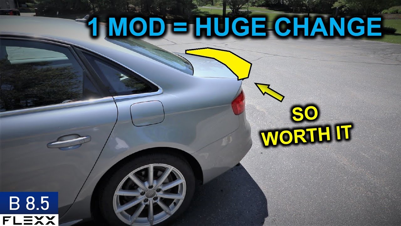 HOW TO ENHANCE THE BACK OF ANY AUDI | How to install wing spoiler A4 B8 ...