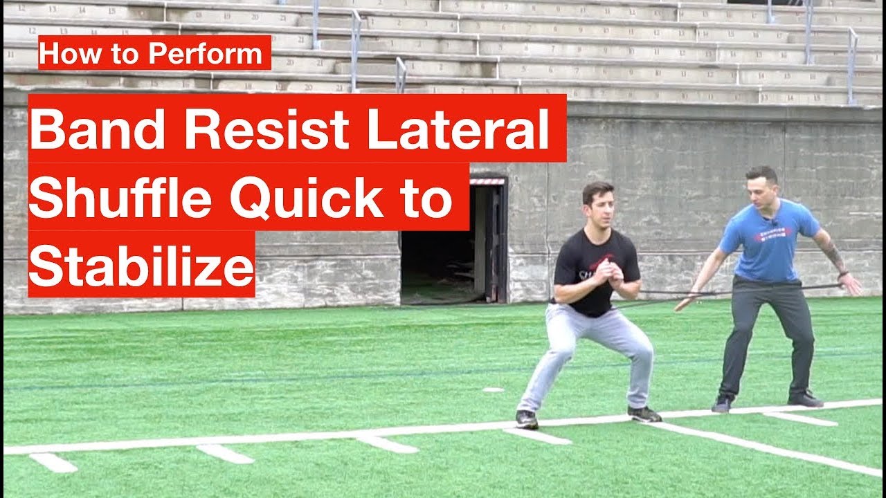 Band Resist Lateral Shuffle Quick to Stabilize - YouTube