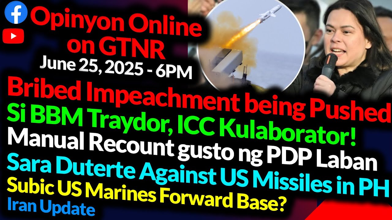 Bribed Impeachment | BBM ICC Kulaborator! | VP Sara VS US Missiles ...