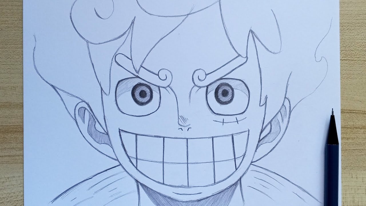 How to draw Luffy easy step by step | One Piece - YouTube