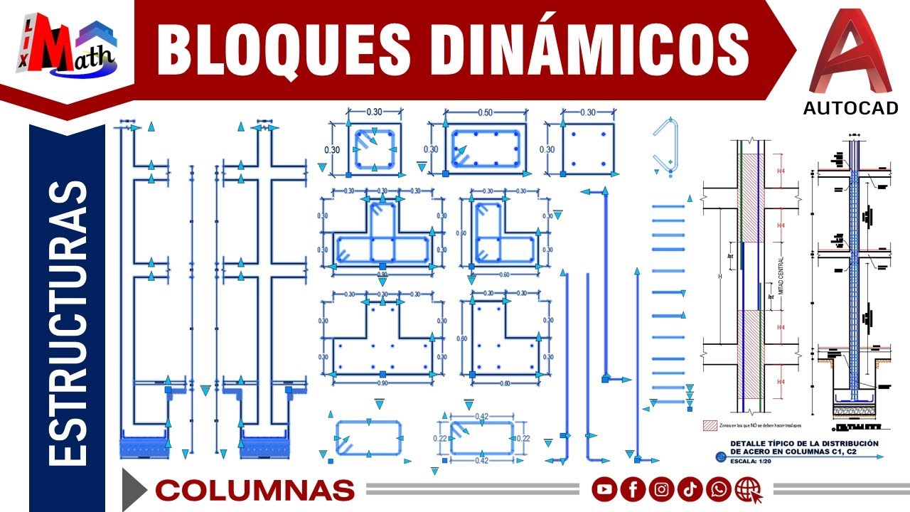 Bloques Dinámicos para el desarrollo de COLUMNAS (Estructuras) - YouTube