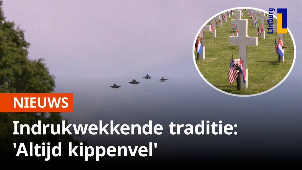 Straaljagers vliegen boven Margraten tijdens Memorial Day | 1Limburg ...